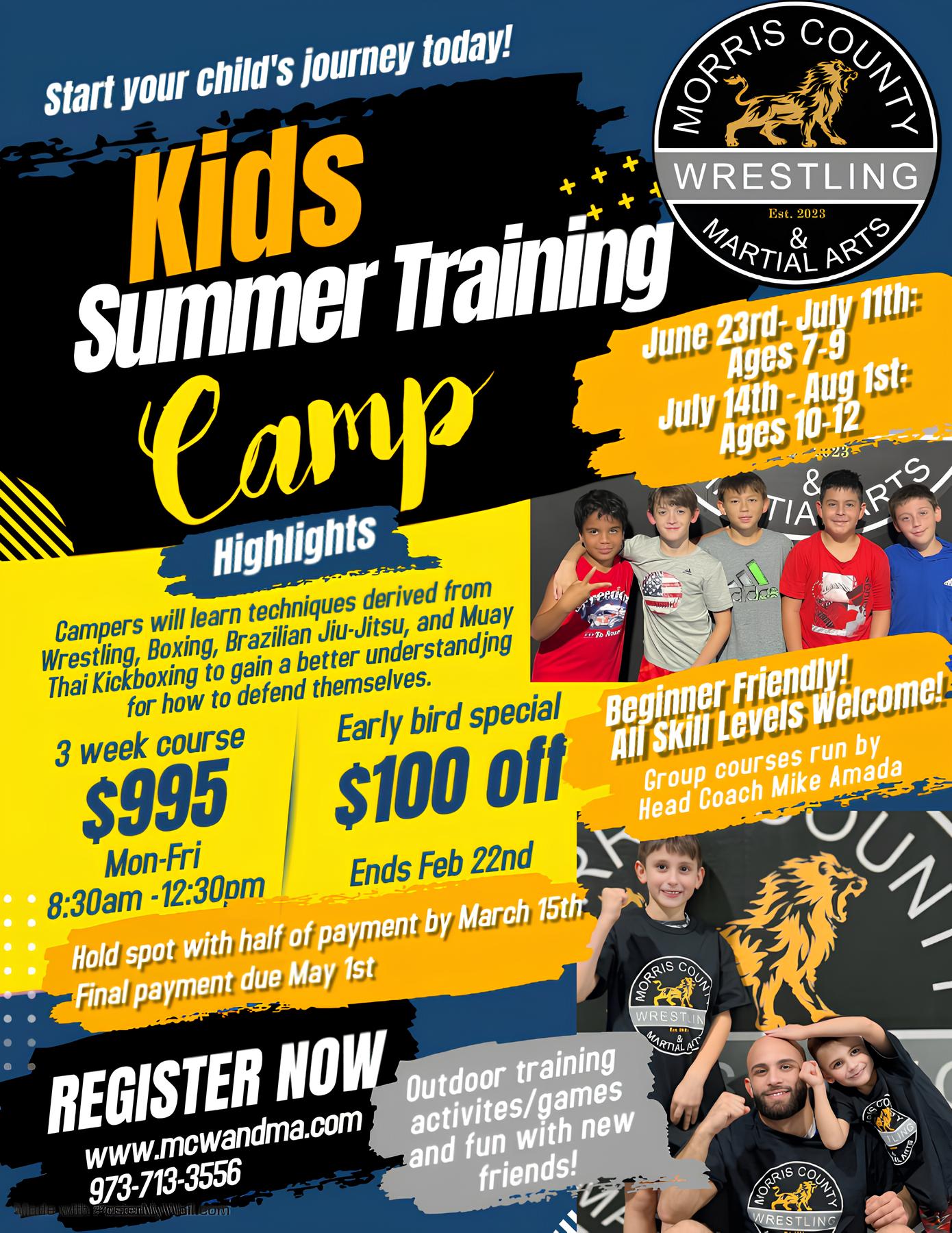 Kids Summer Camp in Randolph, NJ – Wrestling, Jiu-Jitsu & Self-Defense